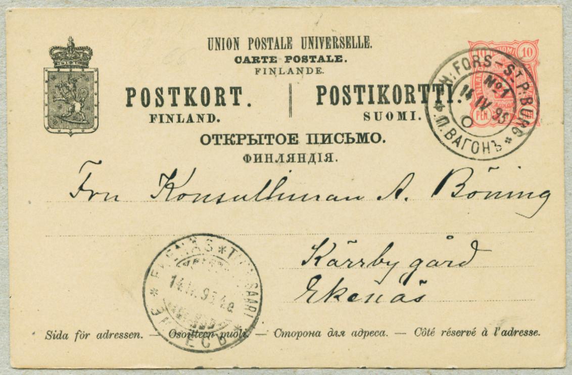 Postal History from Finland 1889 - 1918